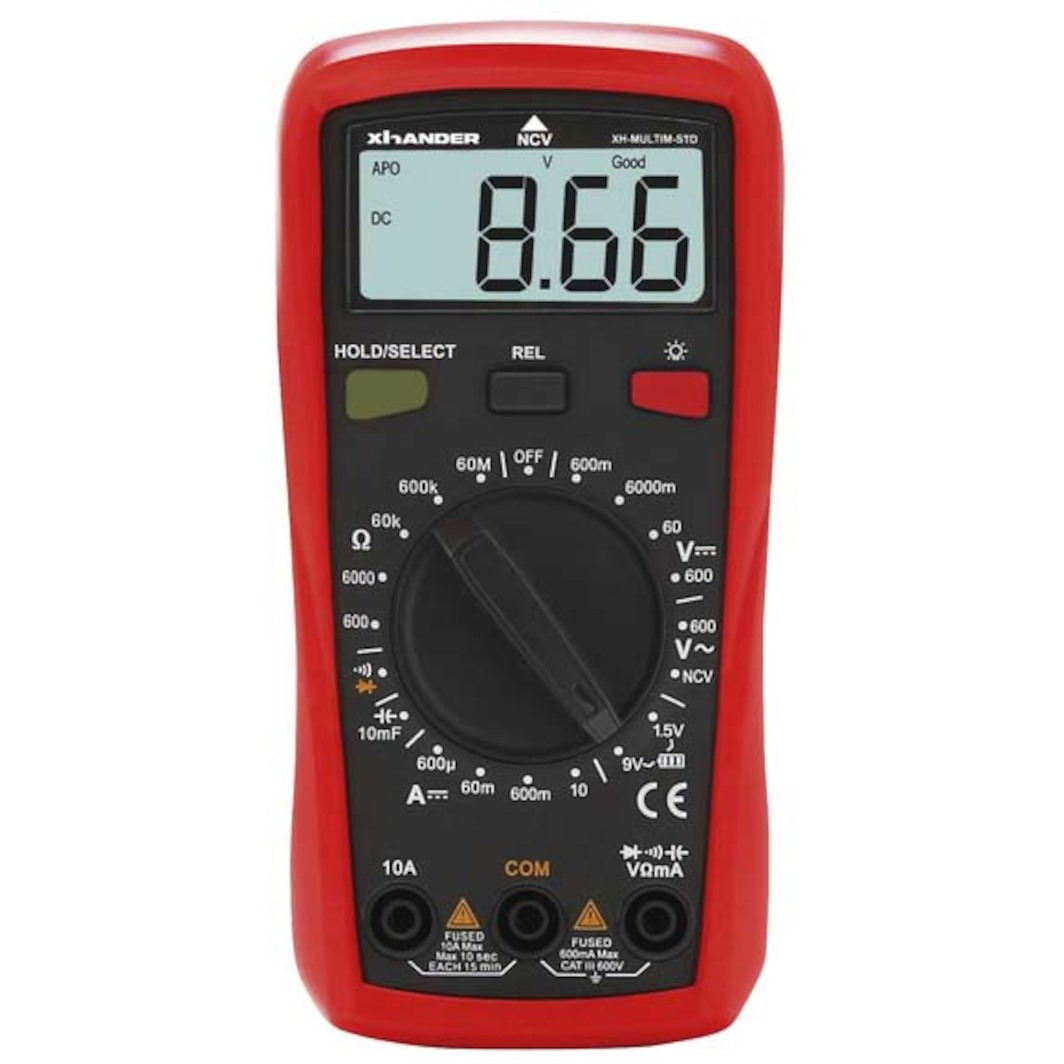 XHANDER P75UFZH standard multimeter 600V AC/DC (2x LR03 AAA battery ...