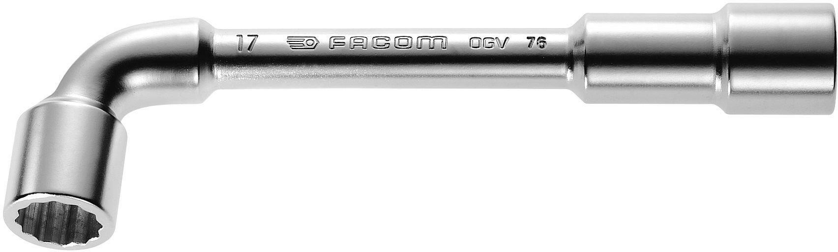 FACOM 76.13 open pipe spanner, forged, twelve-sided x six-sided, 13 mm ...