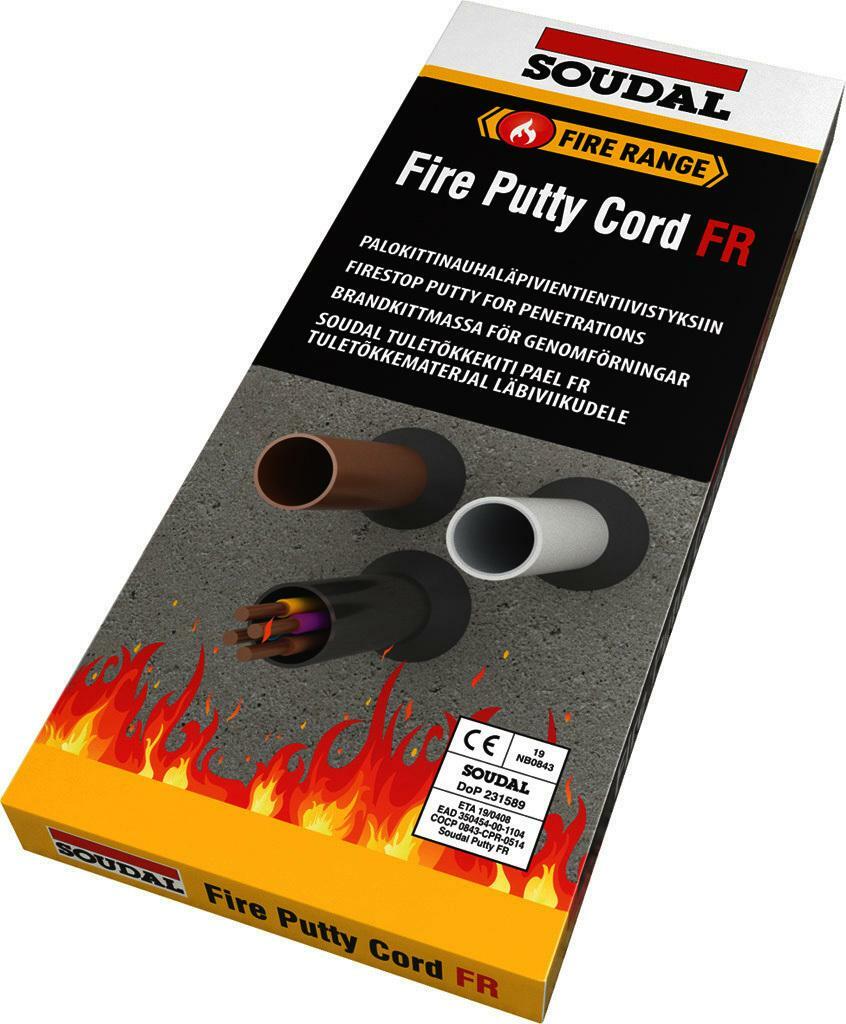 SOUDAL Fire Putty Cord FR kneadable elastic fire-resistant putty (5 pcs ...