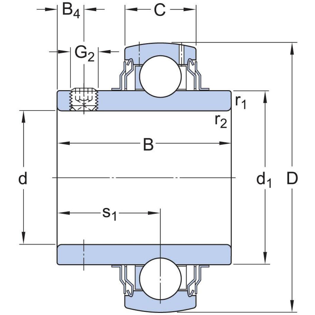 SKF YAR 208-2FW/VA228 Y insert bearing cylindrical with set screw for ...