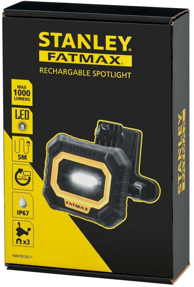 STANLEY FMHT81507-1 FATMAX rechargeable construction spotlight 1000 ...