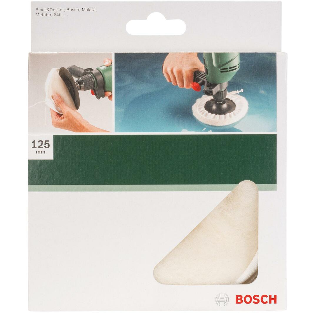 BOSCH 2609256290 lambswool polishing wheel for drills with clamping ...