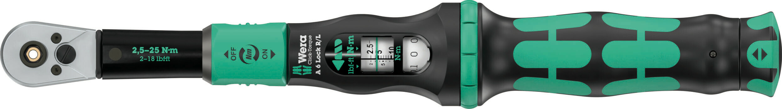 WERA Click-Torque Lock A 6 R/L torque spanner, adjustable, Torque Lock ...