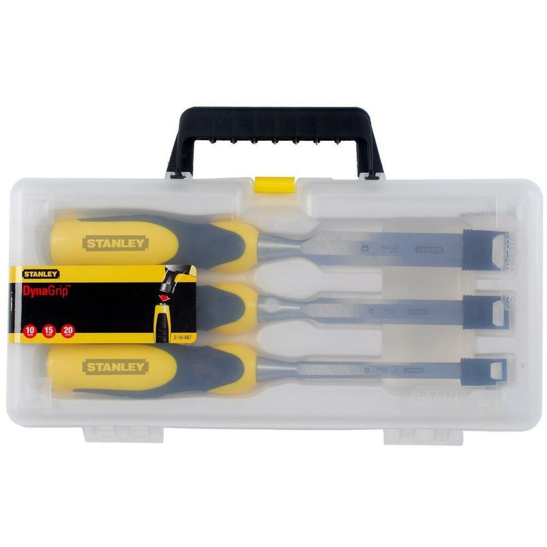 STANLEY 2-16-887 Dynagrip chisel set 10-15-20 mm 3-piece | Klium