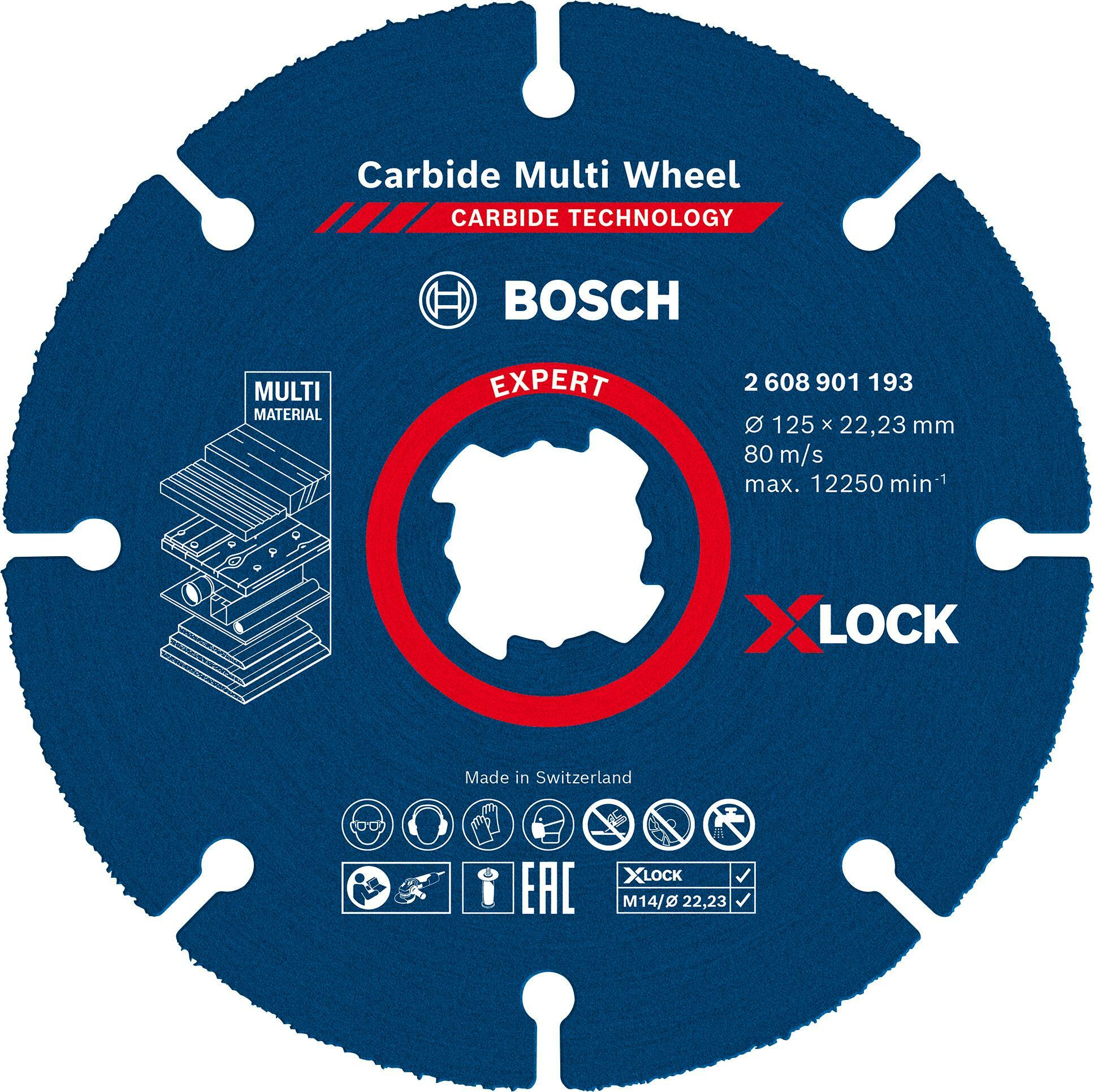 BOSCH 2608901193 Expert X-LOCK cut-off wheel Carbide Multi Wheel 125mm ...