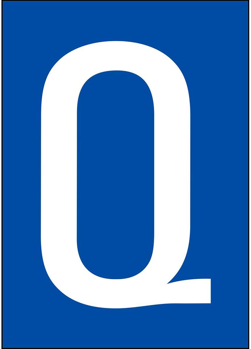 BRADY NL859A4BL-Q label with letter Q - DIN A4 format for permanent or ...