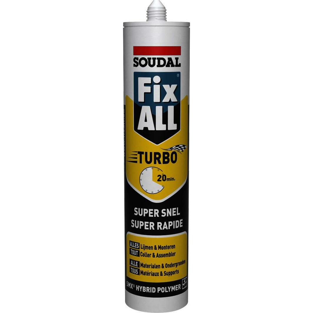 SOUDAL Fix ALL Turbo hybrid adhesive sealant black (290 ml) - 124806 | Klium
