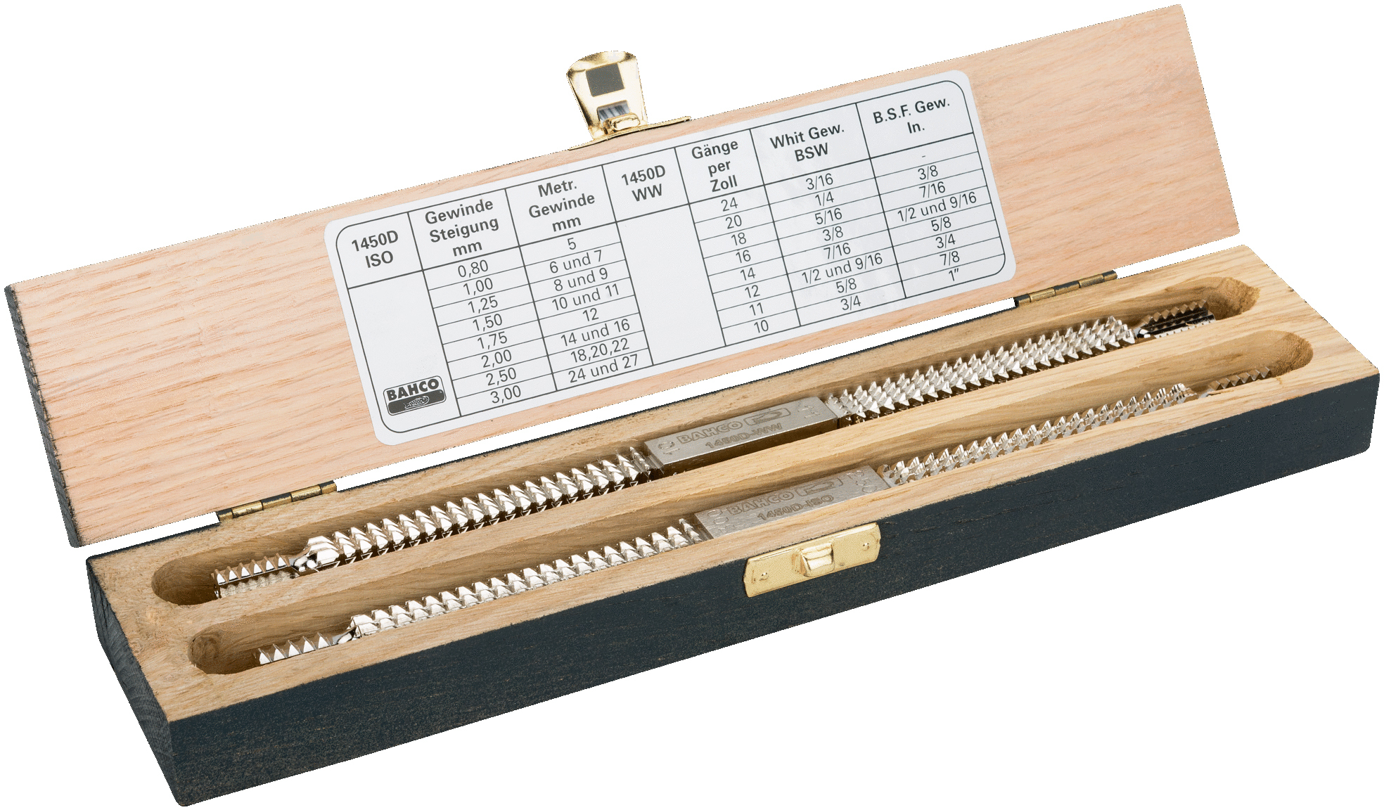 BAHCO 1450D/2 Thread file set, double, for external and internal ...