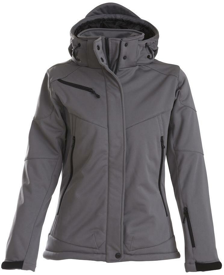 PRINTER SKELETON LADY lined softshell jacket steel grey - 2261041-935-4 | Klium