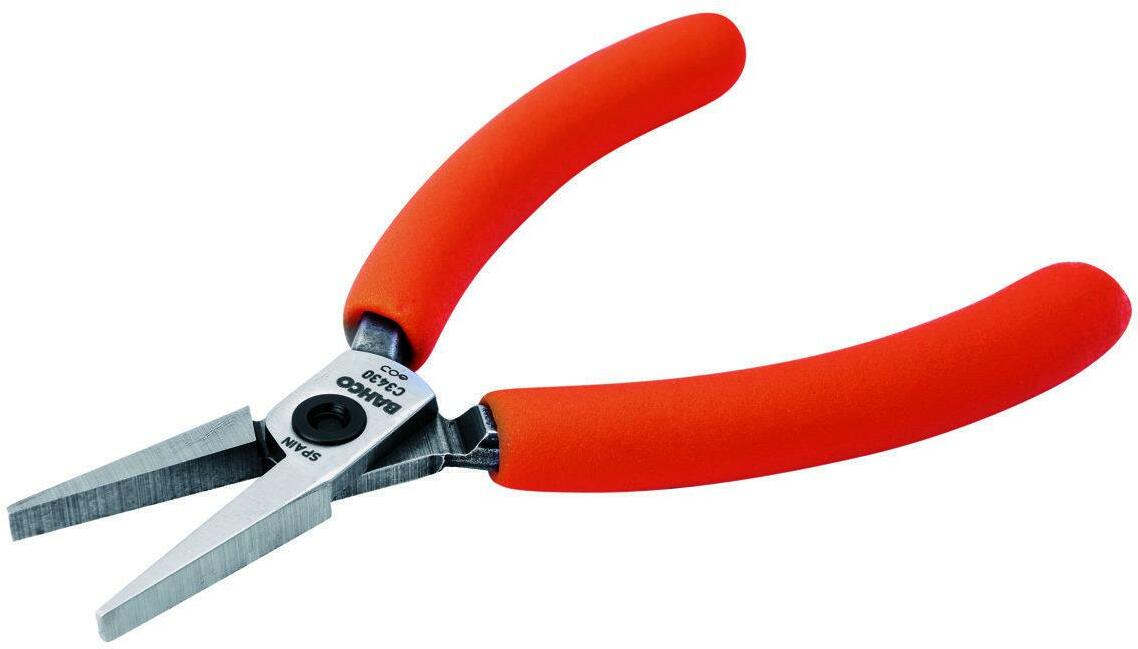 BAHCO C3430 precision flatbed pliers compact with orange PVC handles ...