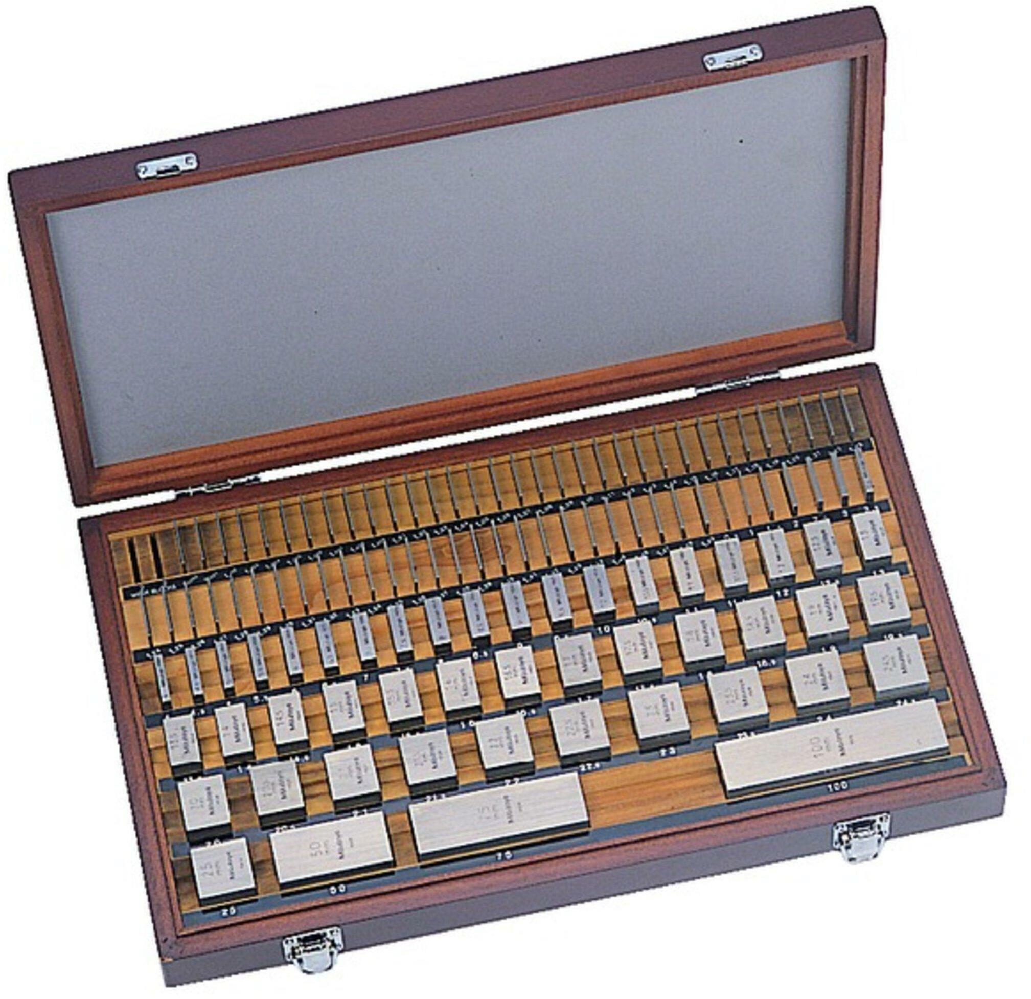 MITUTOYO 516-439-10 end mat set, class 1, steel, in wooden box 112 ...