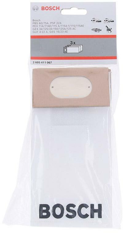 BOSCH 2605411067 paper filter bag for PEX, GEX, PSS, GSS 16/23, PBS 60/ ...