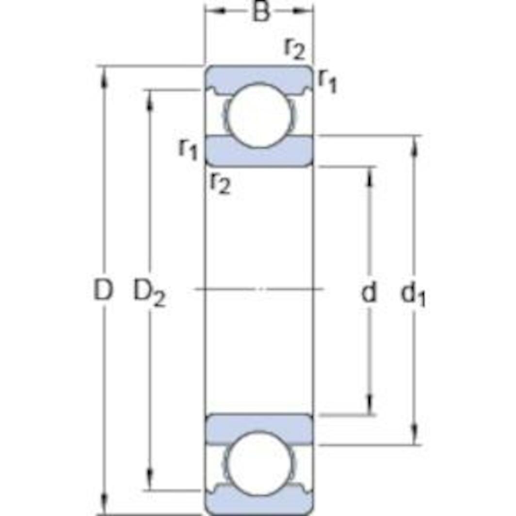 SKF 6205 MA/C3 single-row groove ball bearing cylindrical 25x52x15 mm ...