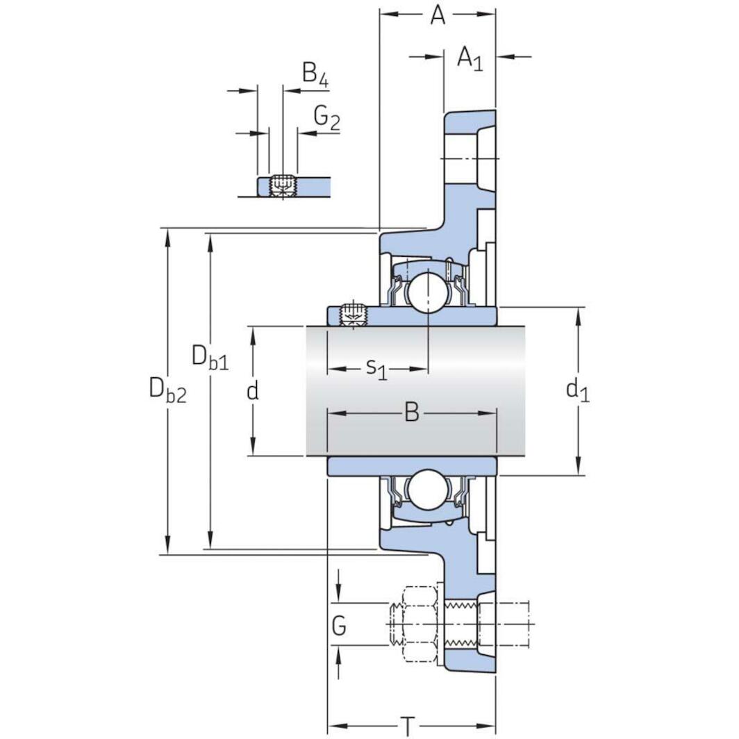 SKF FYTB 25 TF/VA201 ball bearing unit with oval flange and locking ...