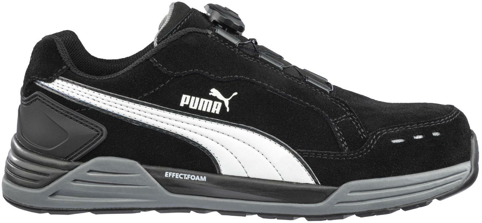 PUMA Airtwist Black Disc S3 safety shoe low (black/white) - 901 12263 ...