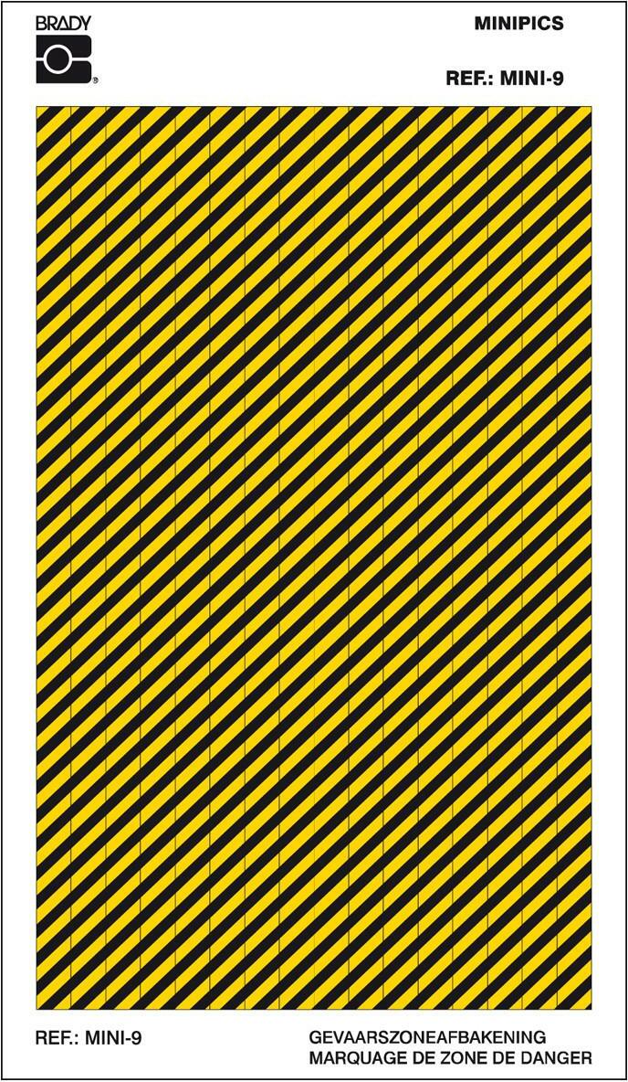 BRADY 286912 individual sheets - mini 9 - danger zone demarcation, x ...