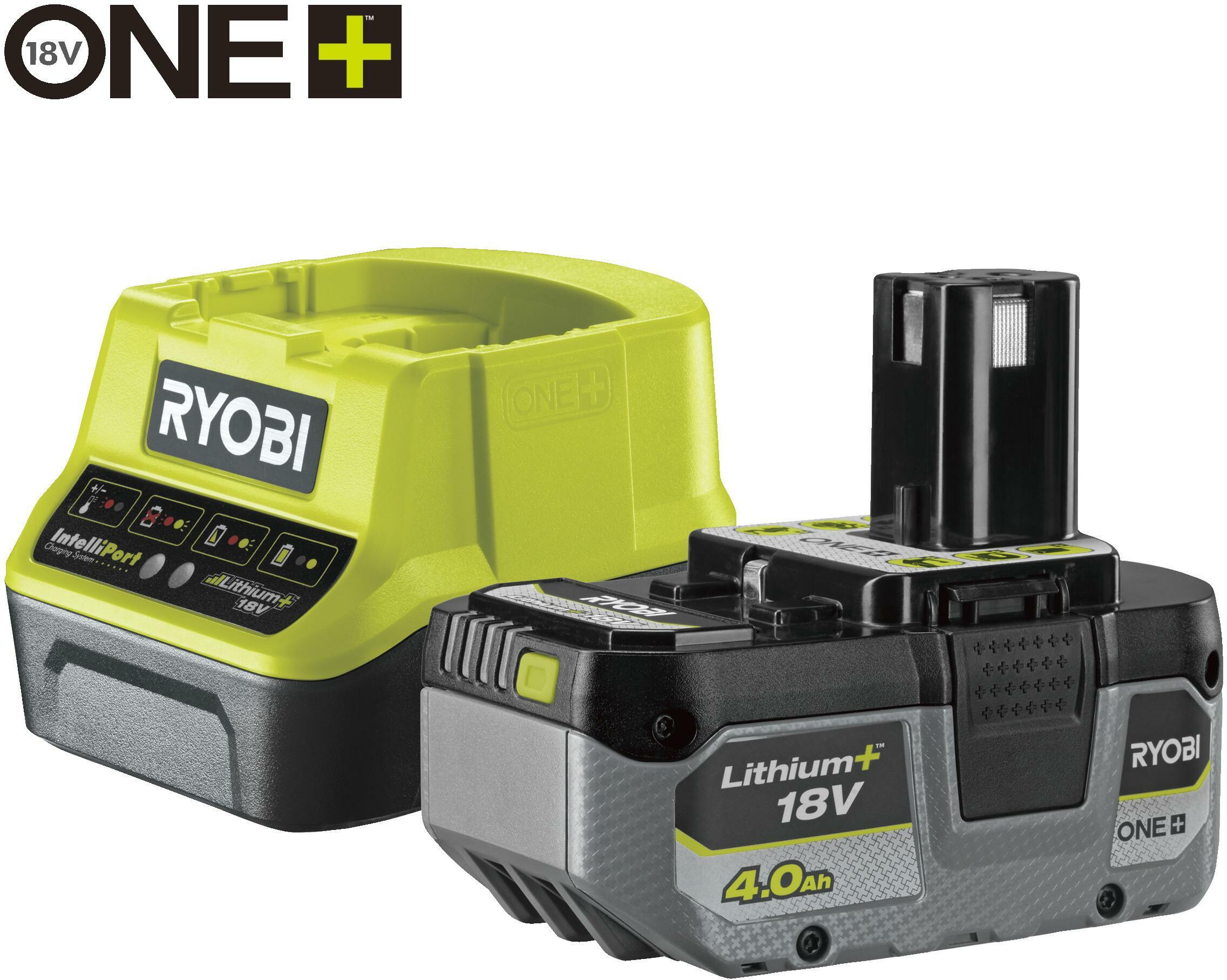 RYOBI RC18120-140X 18V ONE+ 1x 4.0Ah Lithium+ battery and charger ...