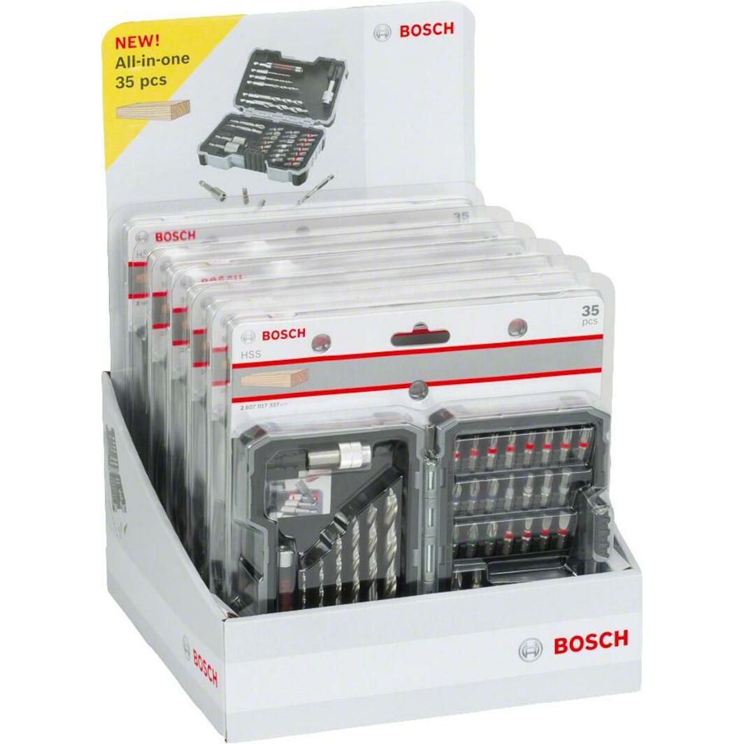 BOSCH 2607017327 drill and screw bit set Extra Hard Mixed for Wood 35 ...