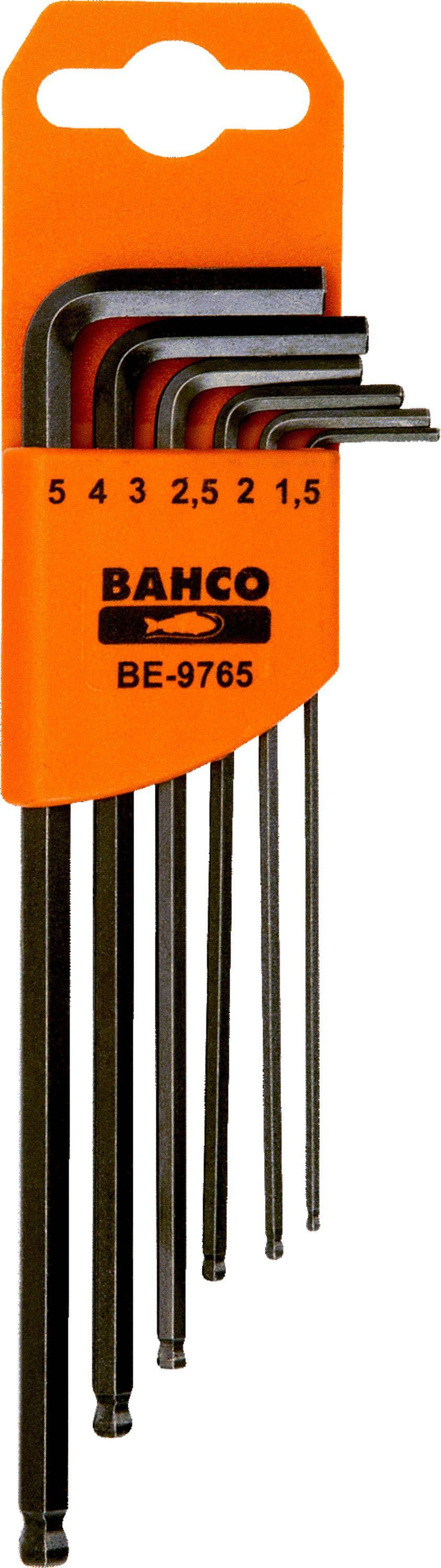 BAHCO BE-9765 spanner set hexagonal long with ball head phosphated ...