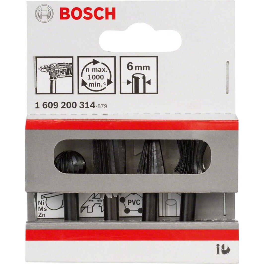 BOSCH 1609200314 wood rasp and file set hollow round conical ...