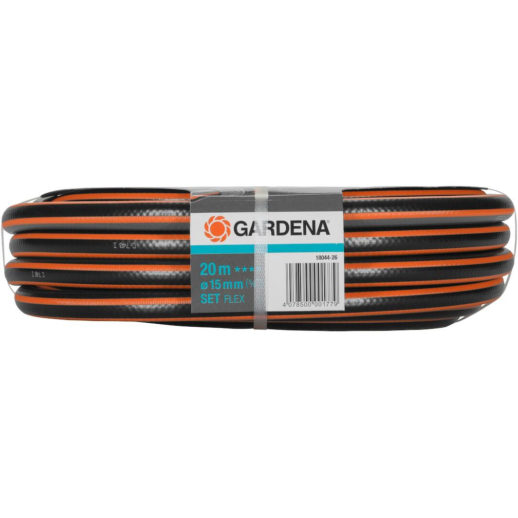 GARDENA 18044-26 flex hose (5/8") 20m + fittings | Klium