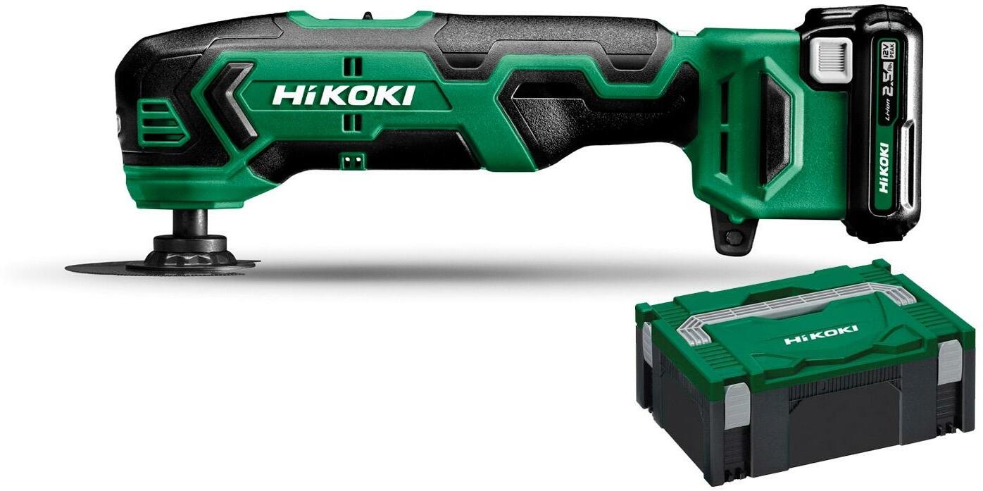 HIKOKI CV12DAWEZ 12V PEAK cordless multitool in HSC I case (2x 2.5Ah battery + charger) | Klium