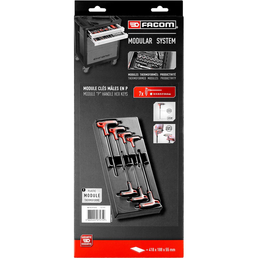 FACOM MOD.89TXAPB Allen wrench set with P handle Torx in module 7-piece ...