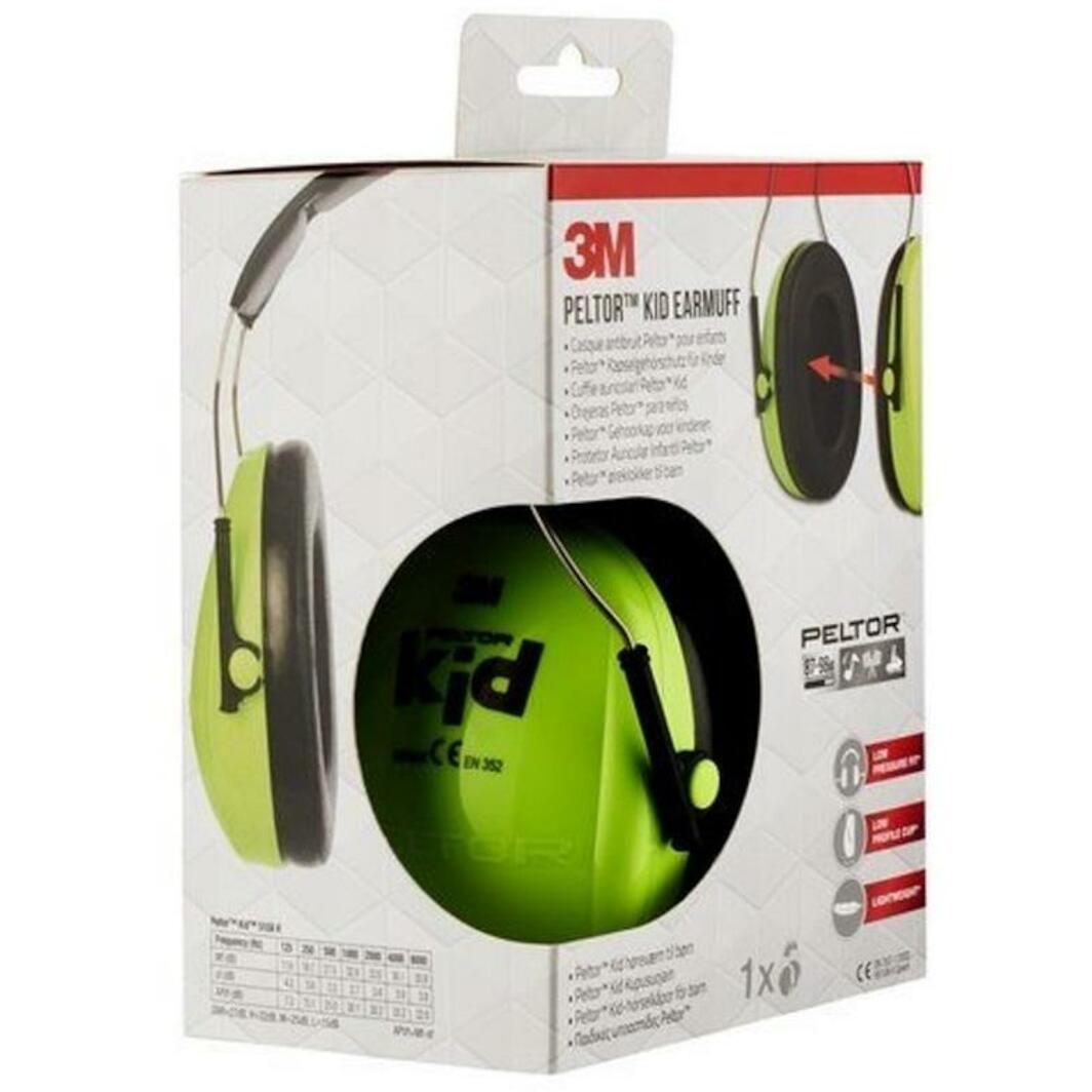 3M - PELTOR H510AKGC1 hearing protection for children neon green (87-98 ...