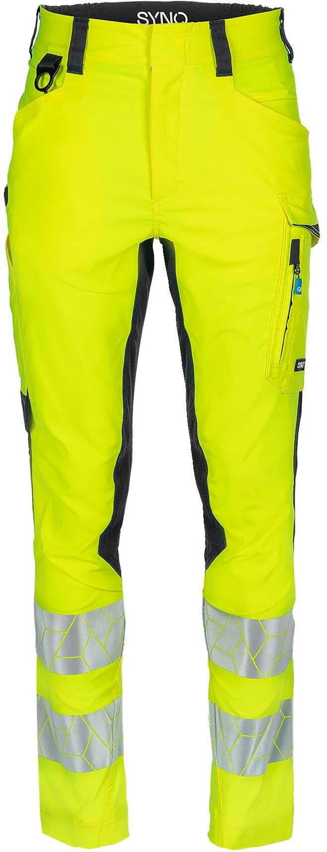 SYNQ BEAQON 112W service trousers with stretch zones, high-vis class 2 (fluo yellow/black ...