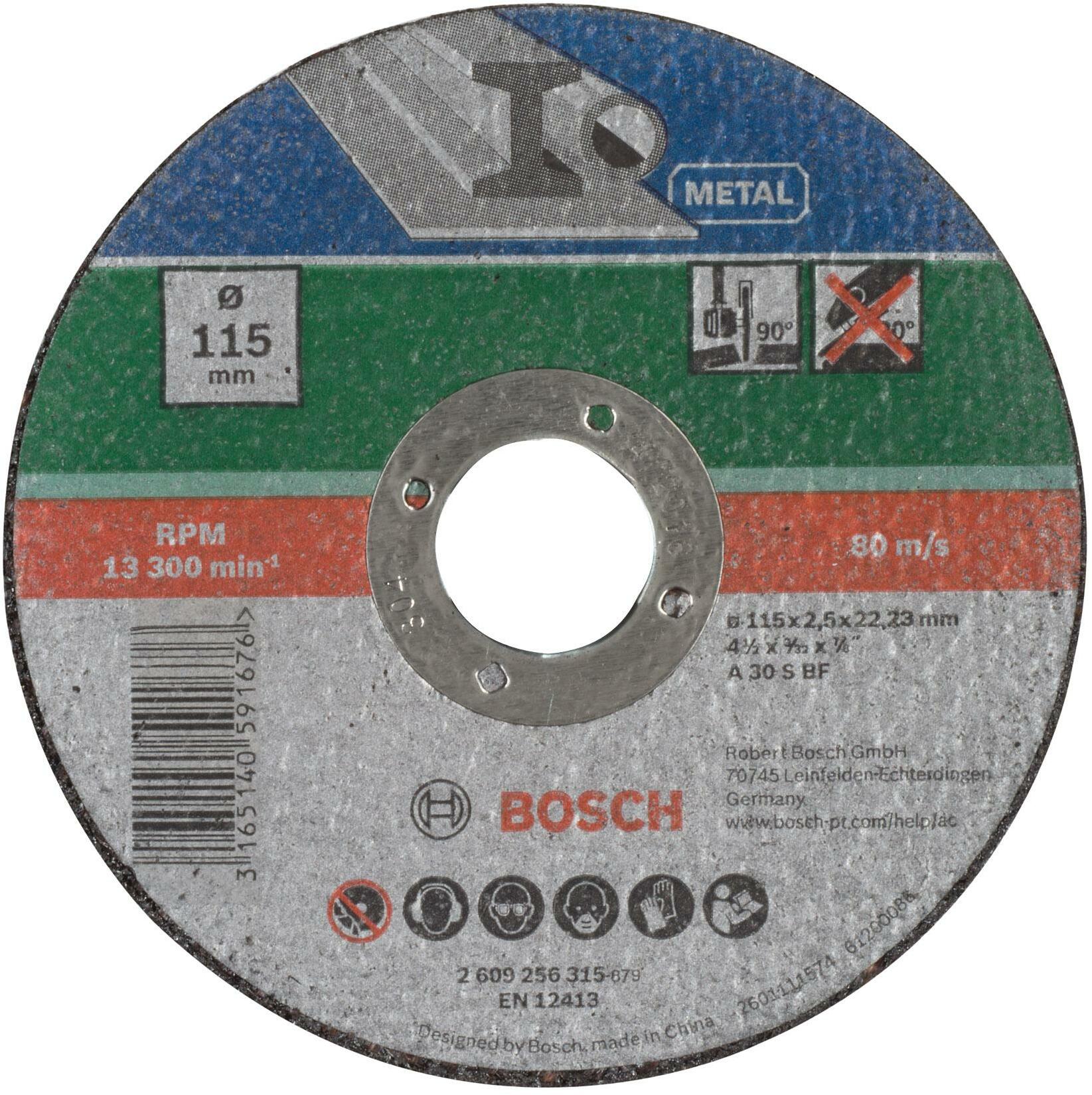 BOSCH 2609256315 cutting disc for metal straight 115x2,5 | Klium