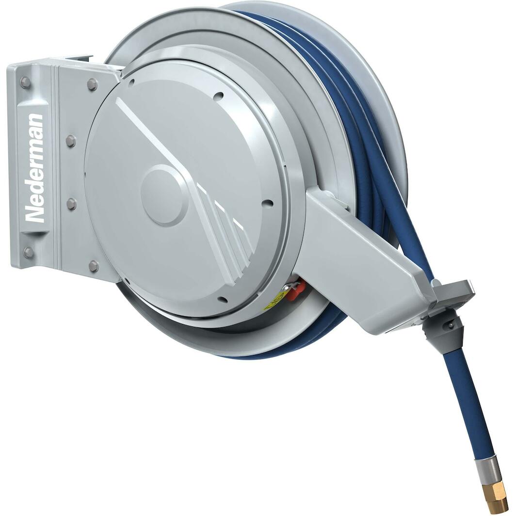 NEDERMAN 884 hose reel with compressed air/water hose 1/2" 20m ...