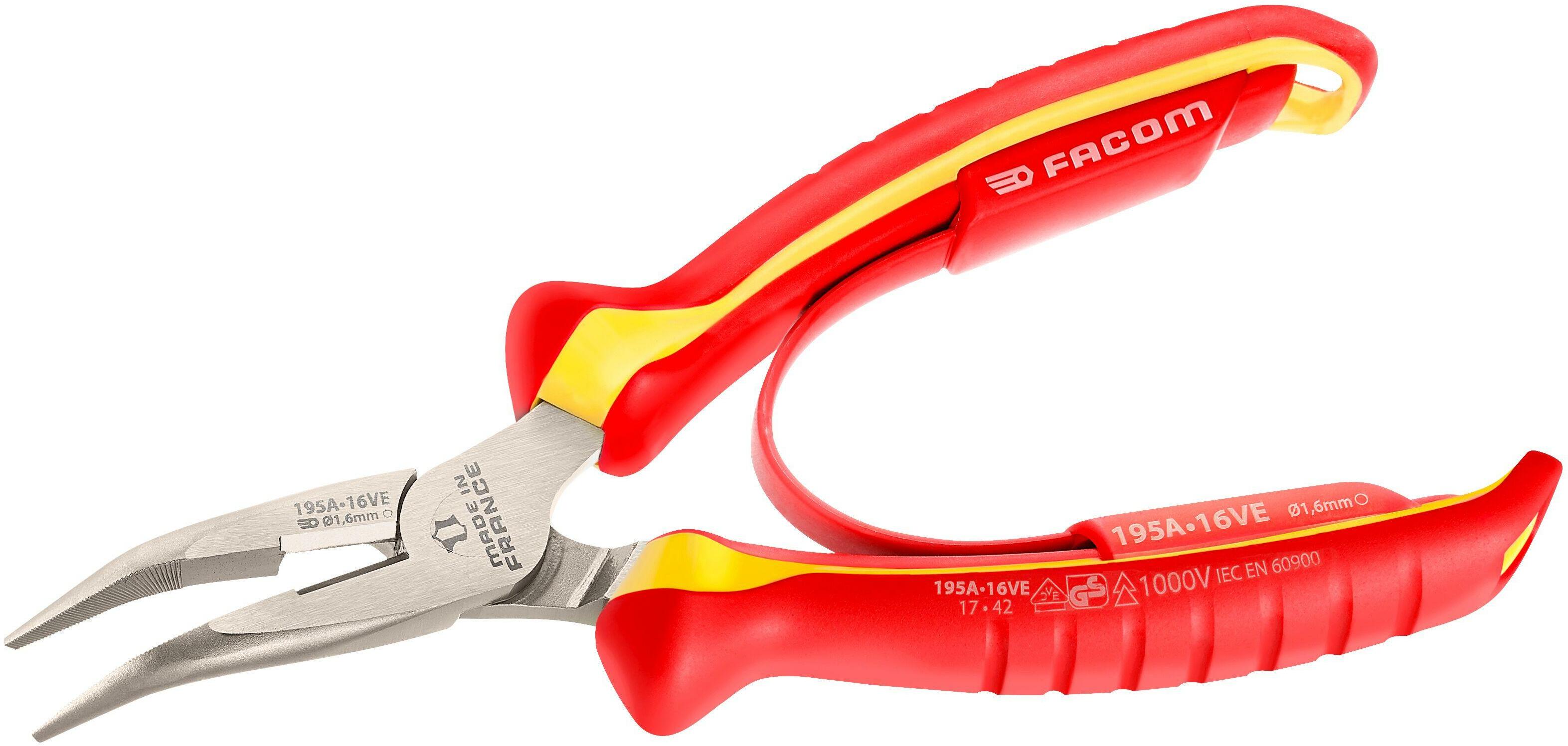 FACOM 193A.16VE pliers with short semi-circular jaws VDE insulated up ...