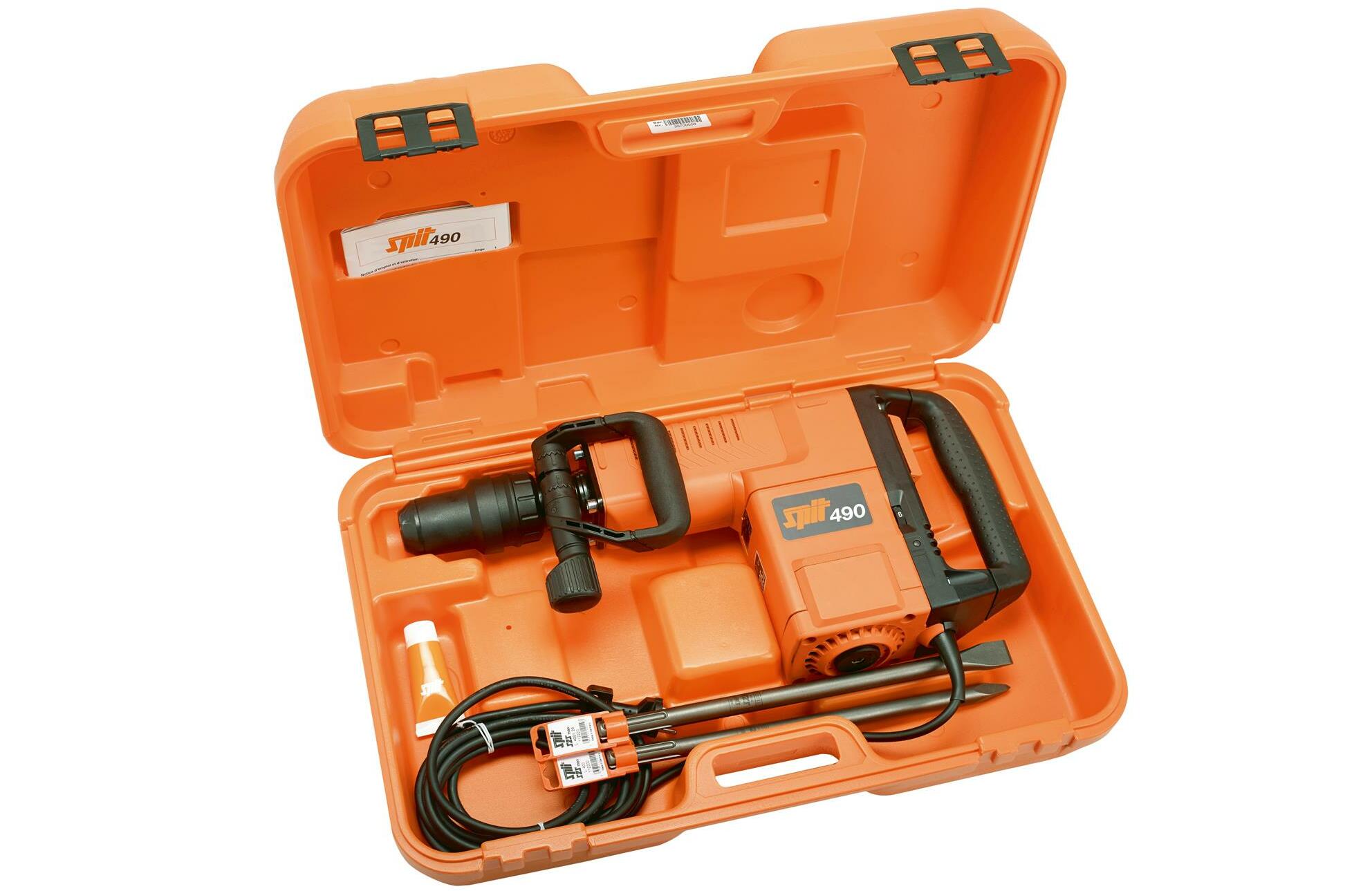 SPIT 490 Breaker 1500W SDS max in case (with tip and flat chisel ...