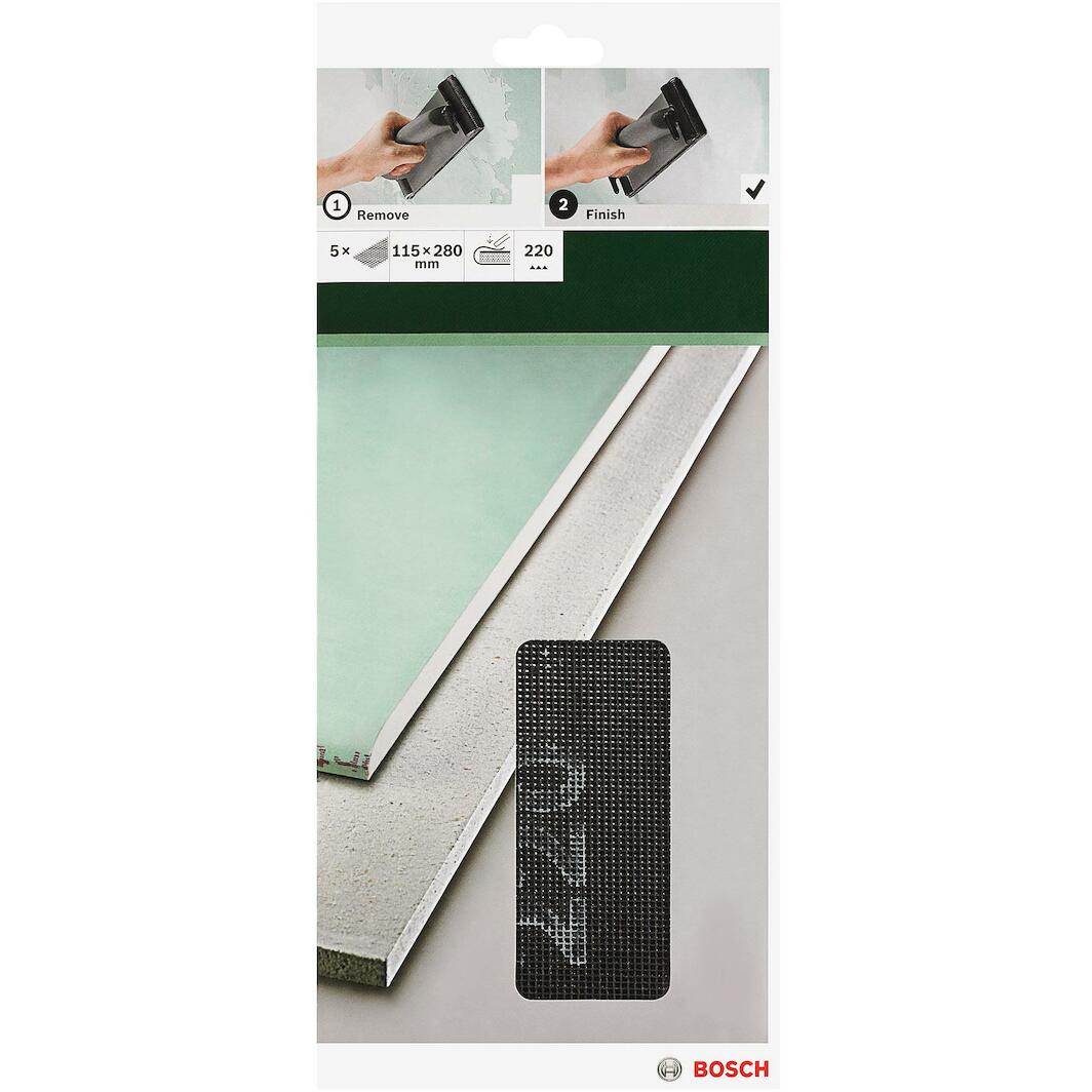 BOSCH 2609256358 sanding grid 115x280mm grit 220 (5 pcs.) | Klium