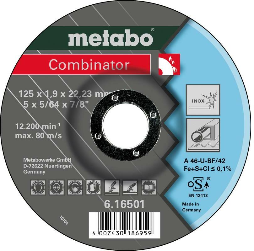 METABO 616501000 cutting and deburring disc curved combinator 125 x 1,9 ...