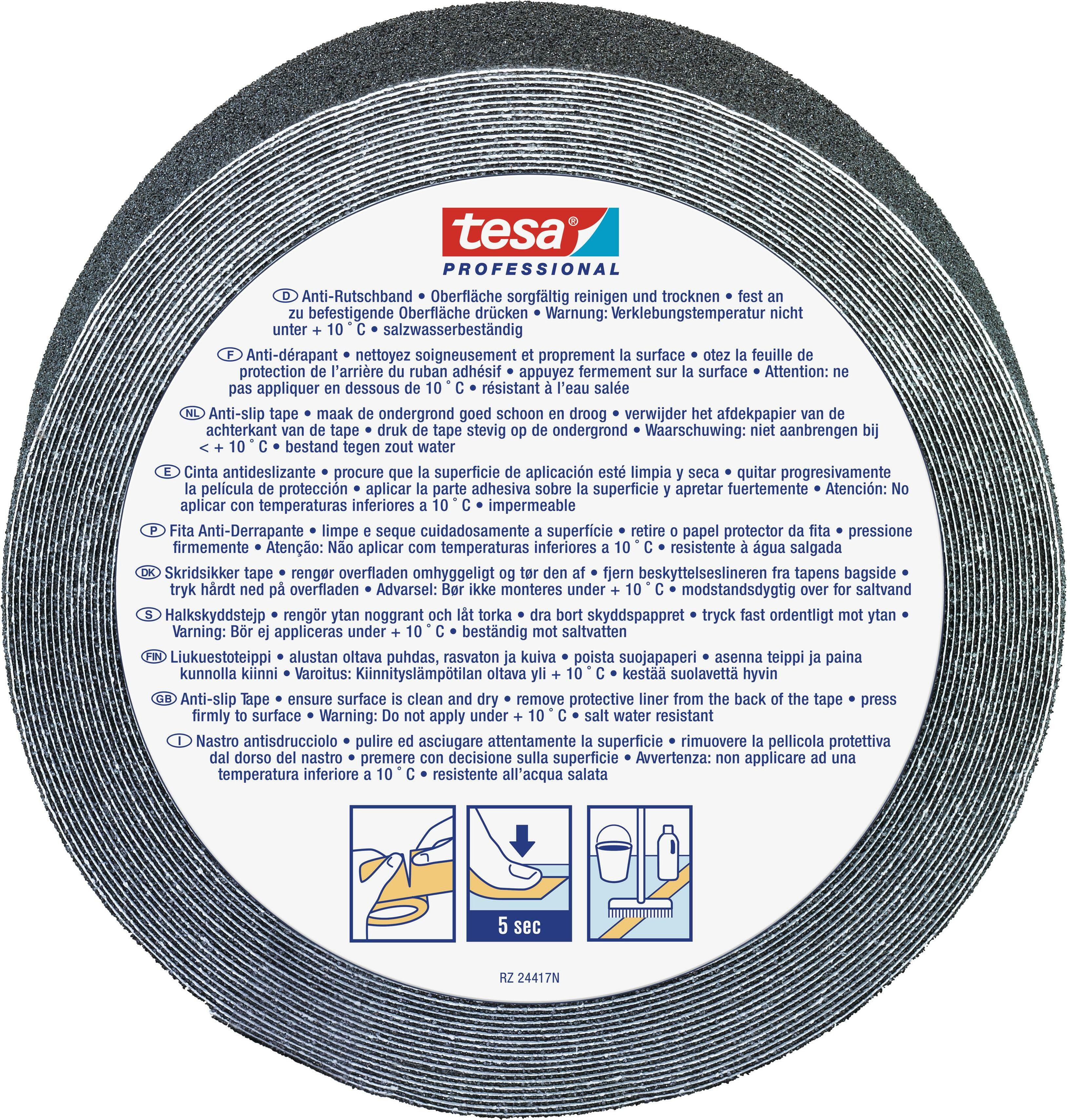TESA 60950 anti-slip tape black 50mm x 15m - 60950-00001-02 | Klium