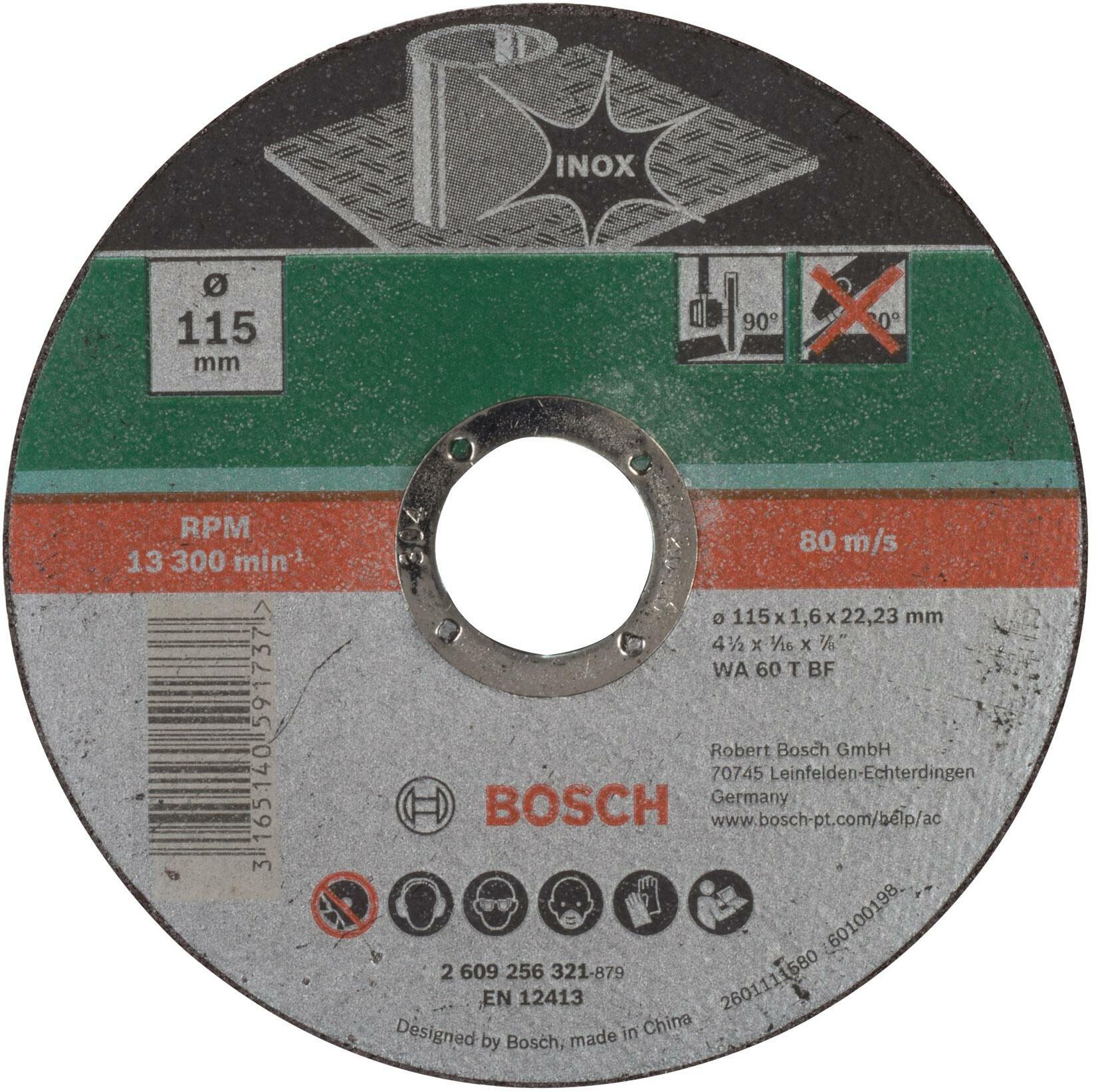 BOSCH 2609256321 cutting disc for stainless steel straight 115x1,6 | Klium