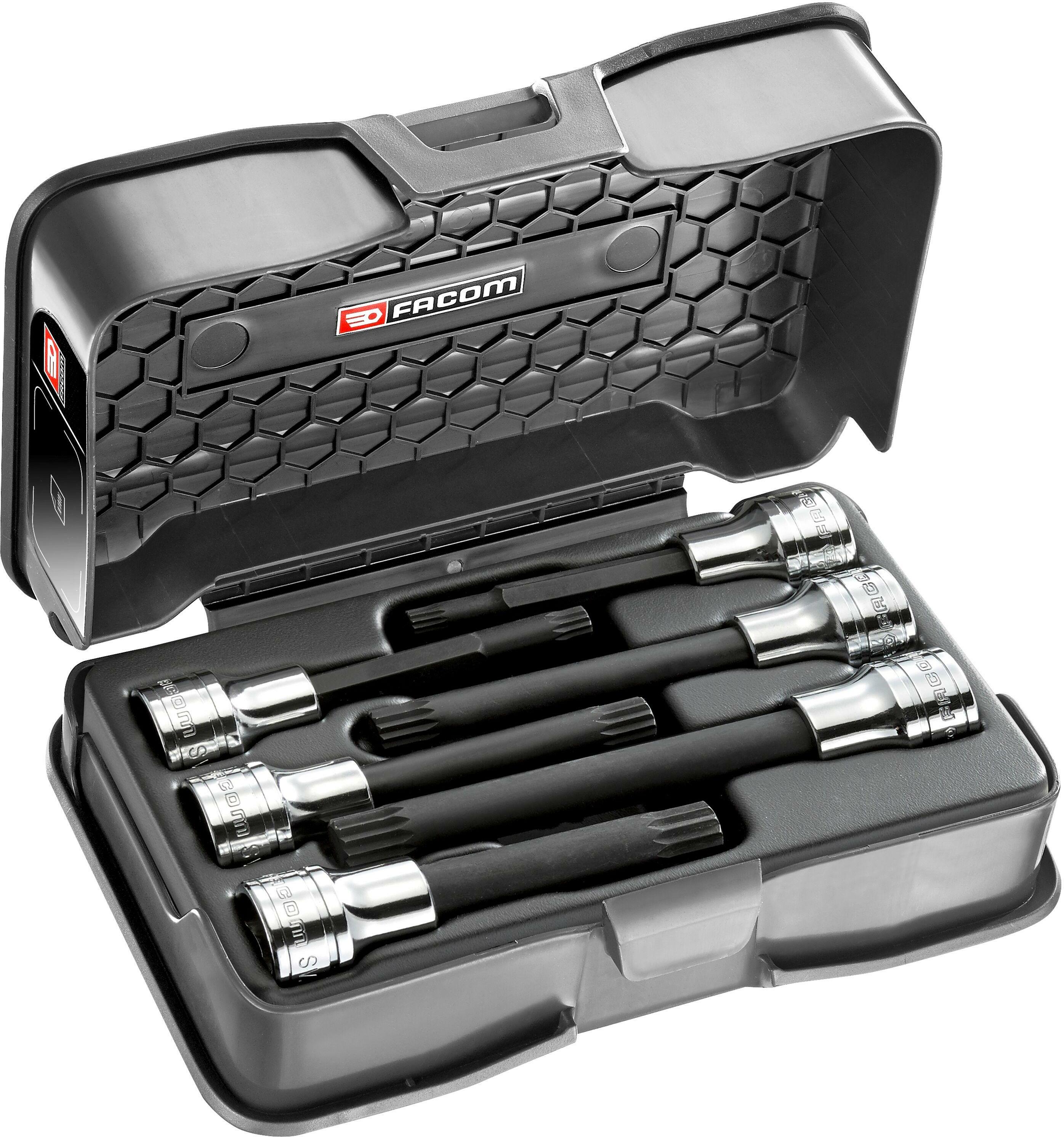 FACOM SV.LJ6B long and extra long screwdriver sockets set 1/2" XZN in ...