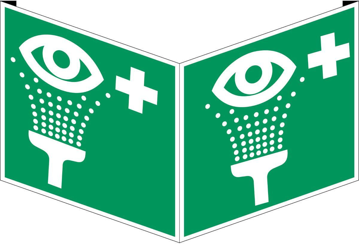 BRADY 223966 wedge-shaped rescue pictogram - flush eyes, 151 x 151 mm ...