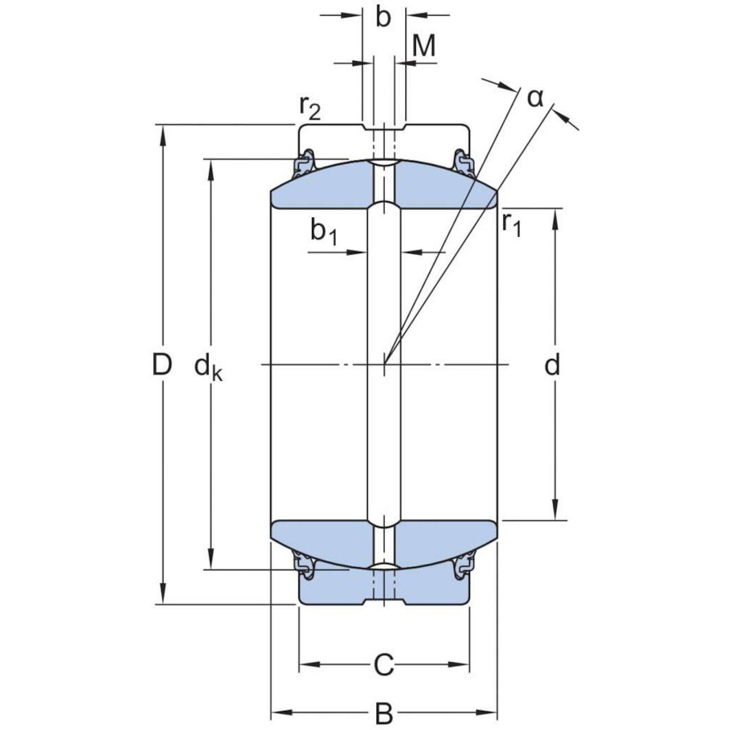 SKF GE 35 ESX-2LS Explorer radial spherical plain bearing, virtually maintenance-free, sealed ...