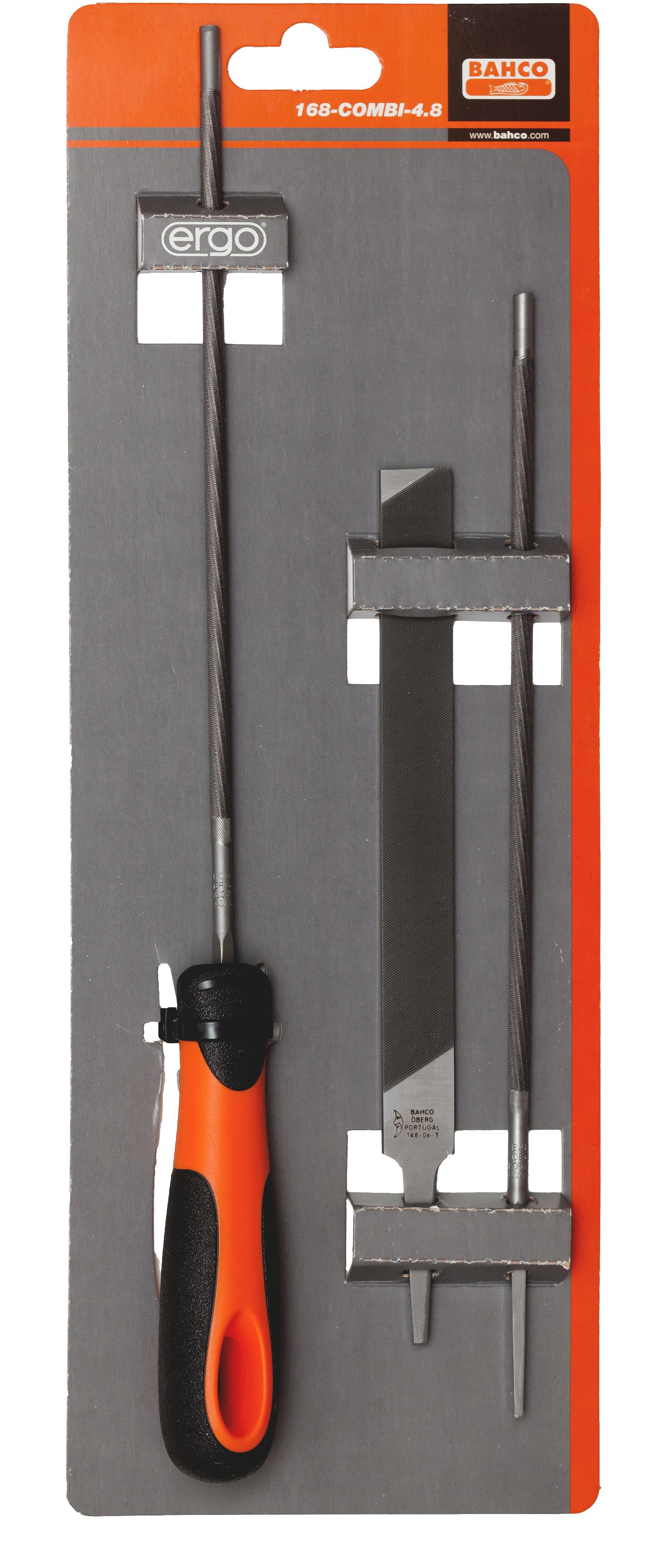 BAHCO 168-COMBI-5.5 chainsaw file set ERGO with loose handle 5.5 mm x ...