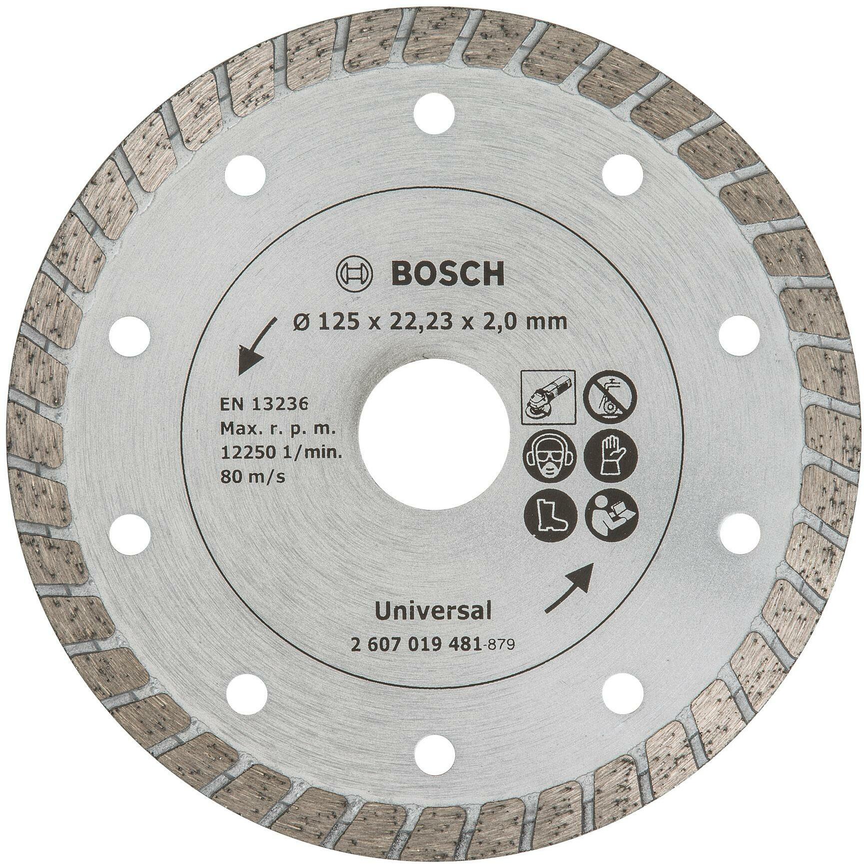 BOSCH 2607019481 diamond cutting disc Turbo 125 mm | Klium