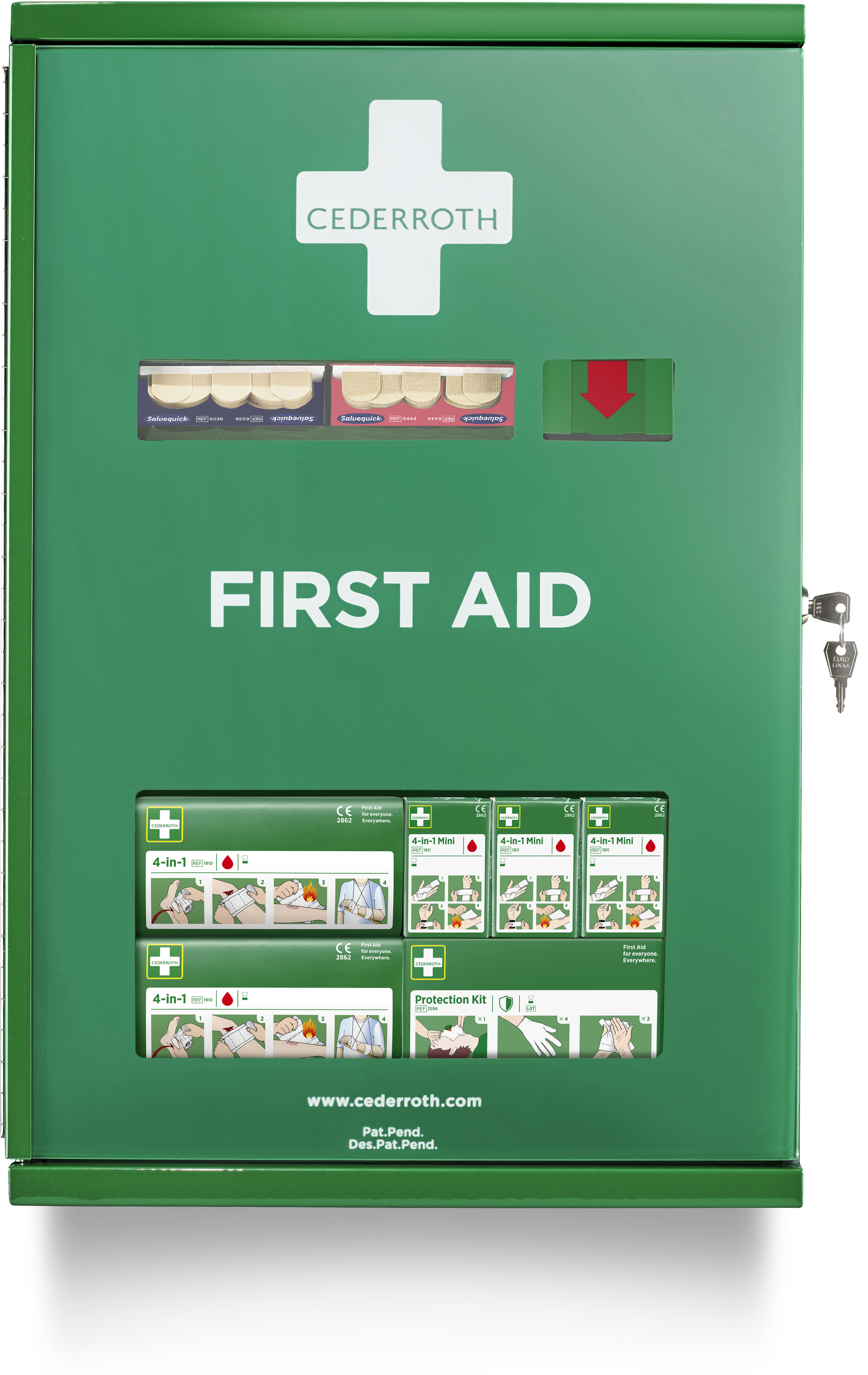CEDERROTH 290900 First aid station, double door | Klium