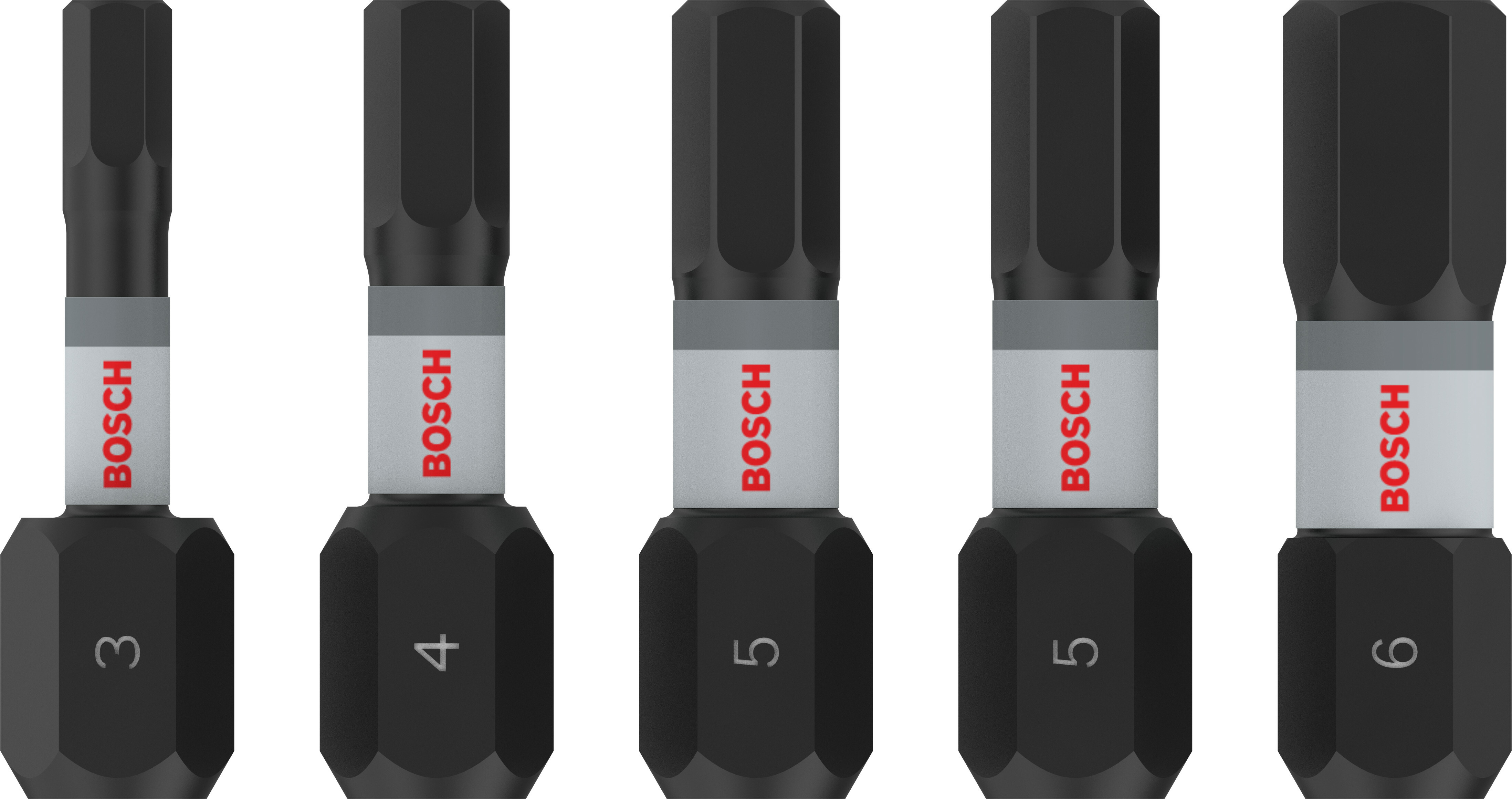 BOSCH 2608521U59 PRO Hex impact screw bit set 25 mm, 5-piece | Klium
