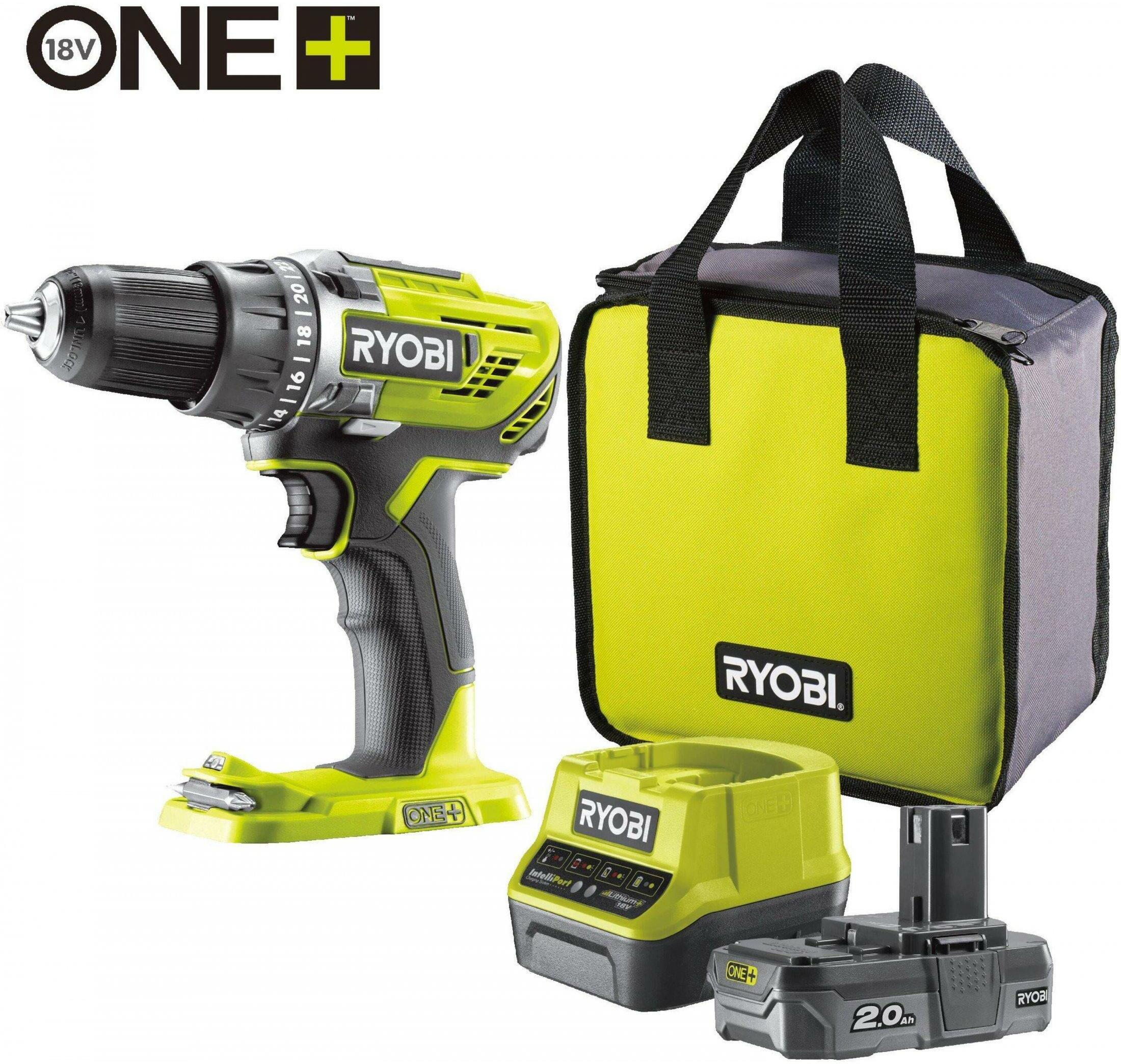 RYOBI R18DD3-120S 18V ONE+ cordless drill driver 50Nm in transport bag ...