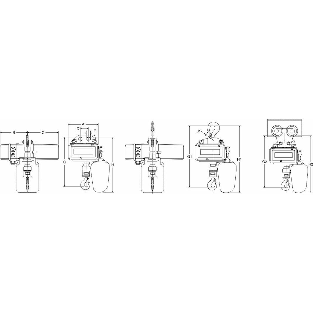 REMA SR030/52 electric chain hoist 400V direct-controlled 0.5-tonne ...