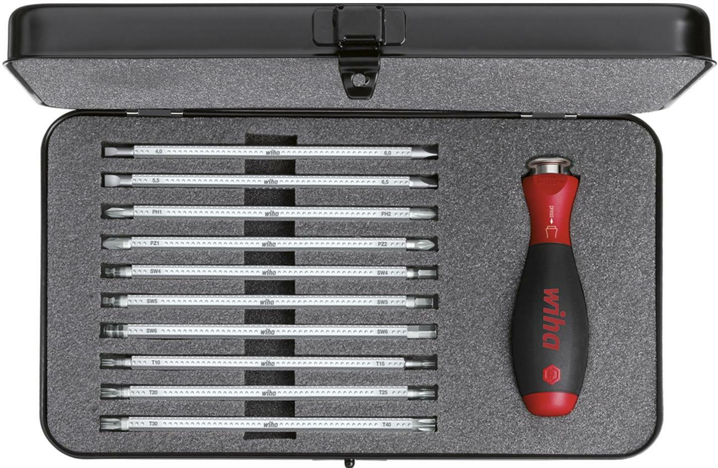 WIHA 281B11 screwdriver with shank set System 6 assorted 12-piece incl ...