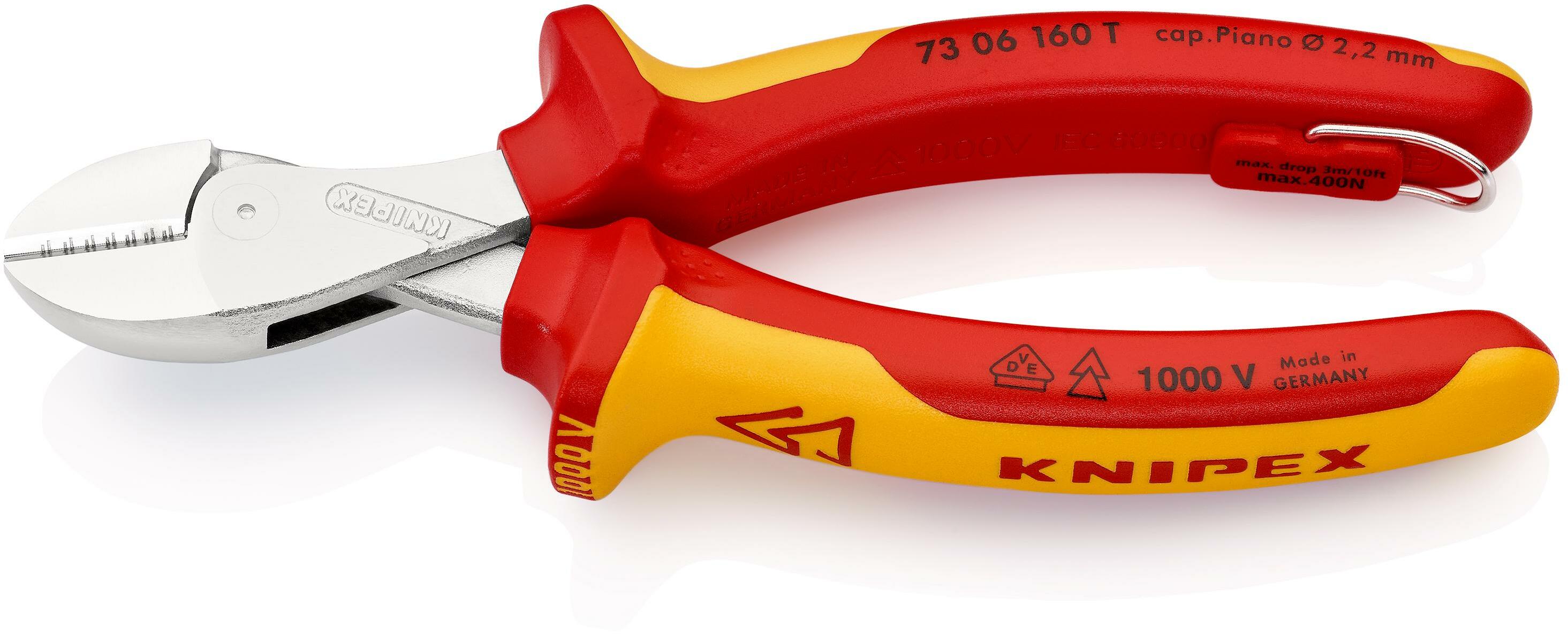 KNIPEX 73 06 160 T X-Cut compact diagonal cutters VDE insulated with ...