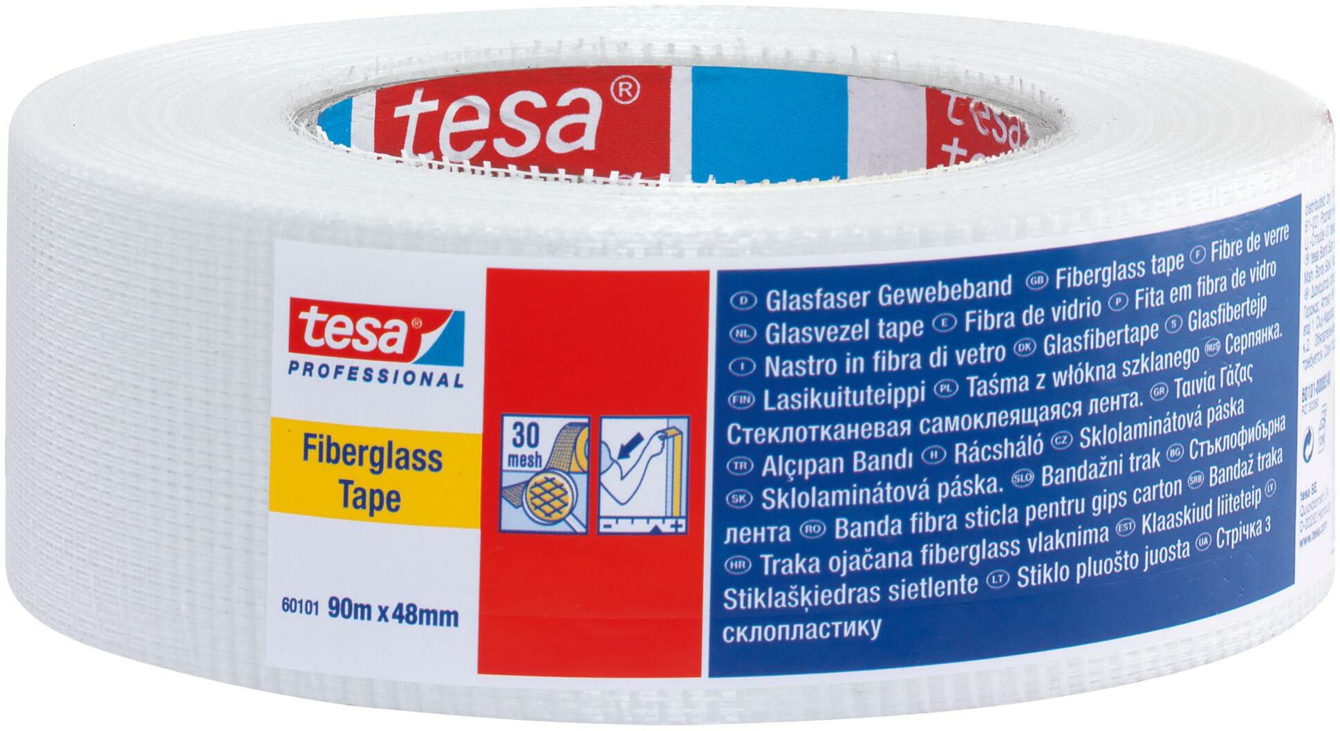 TESA 60101 fibreglass tape white 48mm x 45m - 60101-00001-01 | Klium