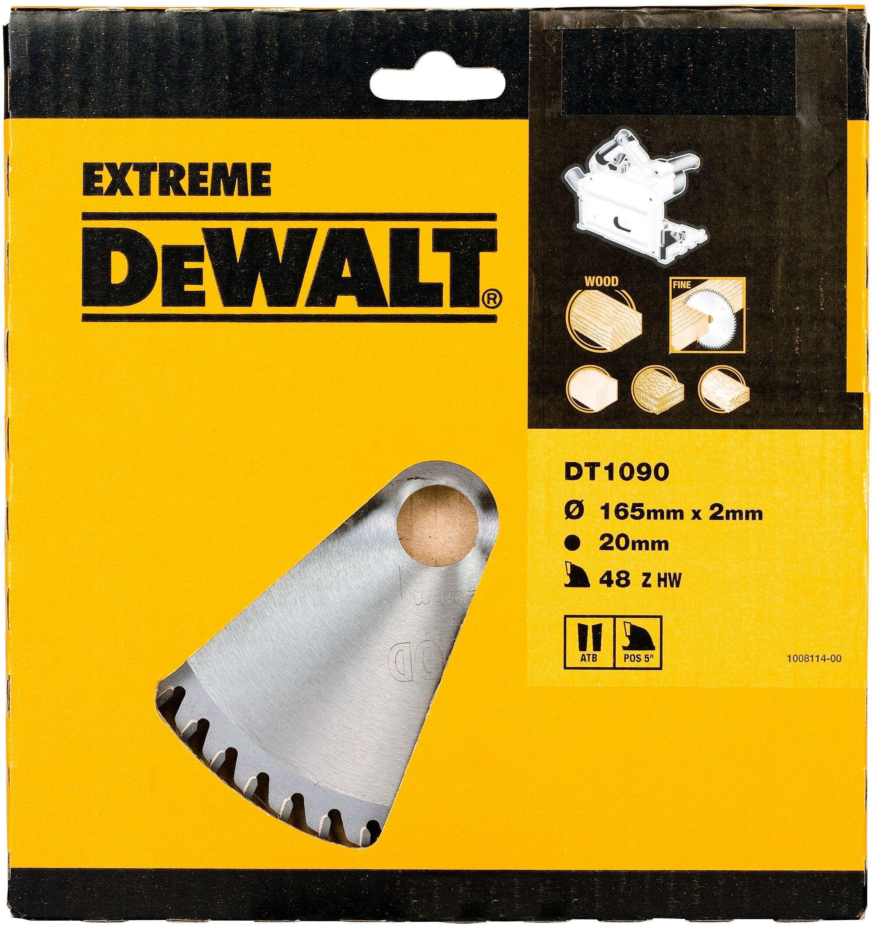 DEWALT DT1090-QZ circular saw blade 165x20x48T, reversible tooth ...